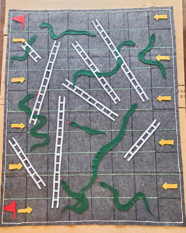 DIY Snakes and Ladders Game Mat - Goober Pea Designs