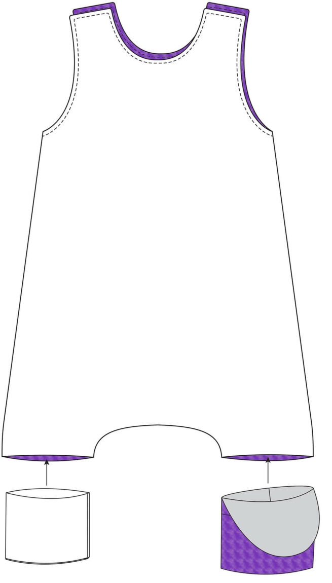 Non-reversible Stellar Sleep Sack with feet/cuffs - Goober Pea Designs